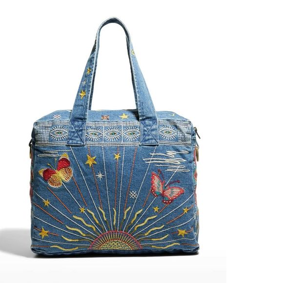 Johnny Was | Bags | Johnny Was Cara Denim Duffle Tote Jean Blue ...